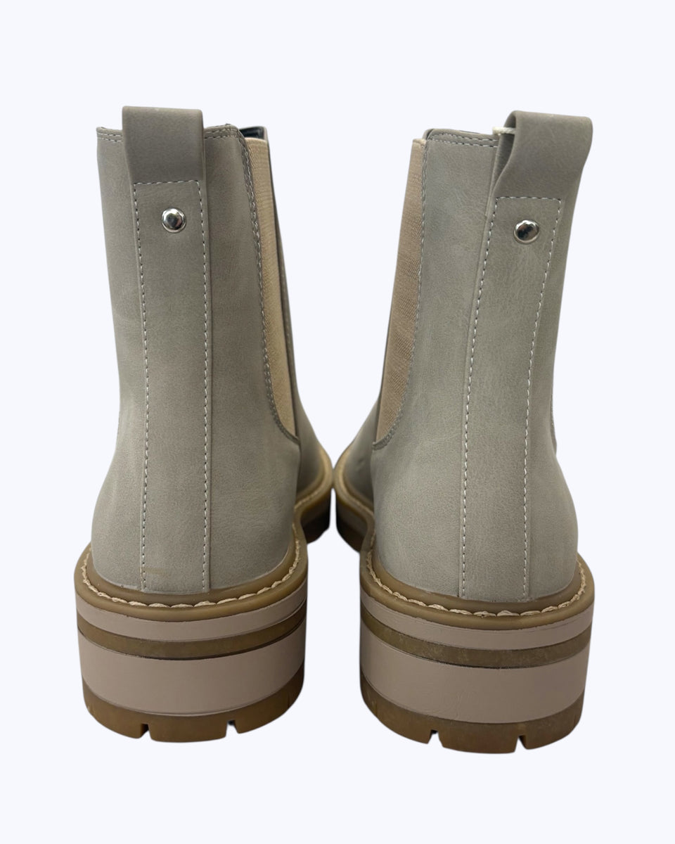 Chunky Sole Chelsea Boot - Stone – NuShu
